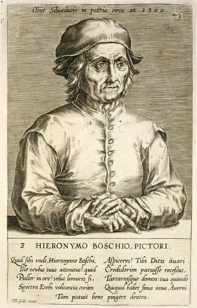 Portrait of Hieronymus Bosch plate 3 in a Series of Portraits of ...