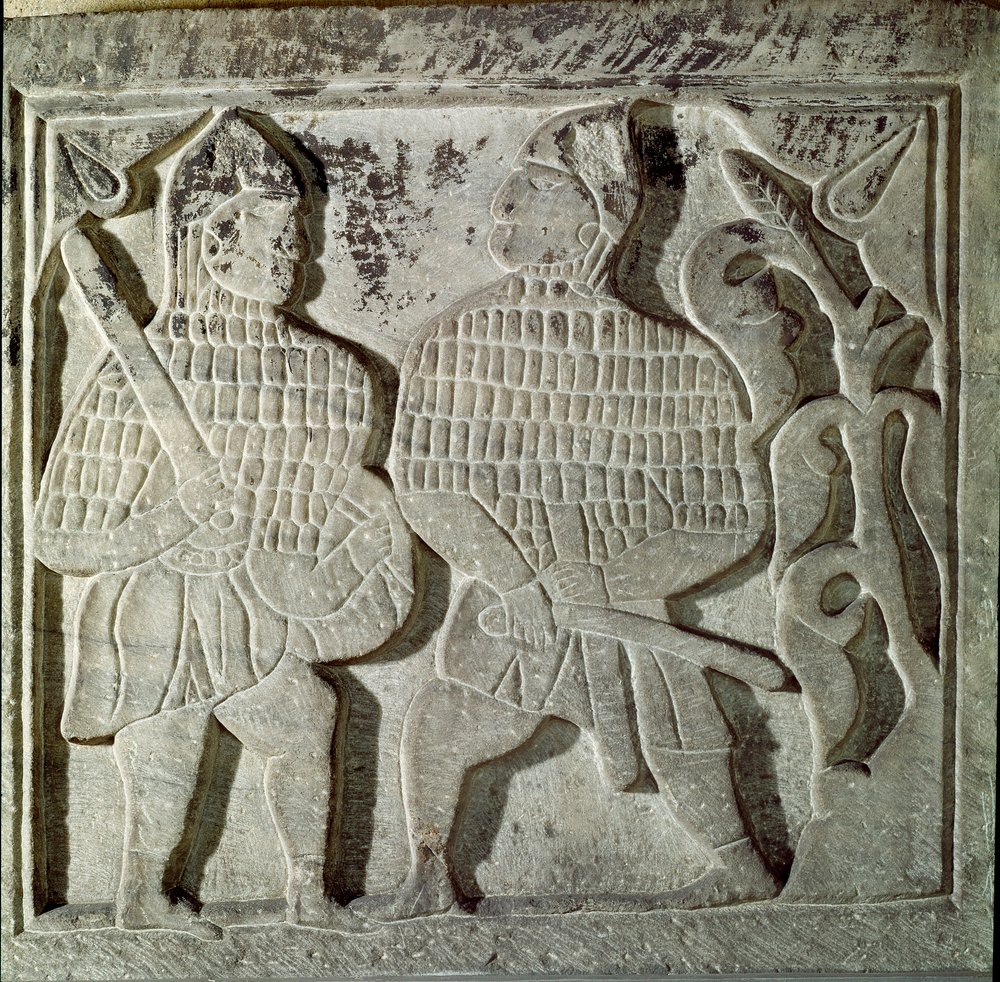 Seljukide Art: low relief representing two warriors