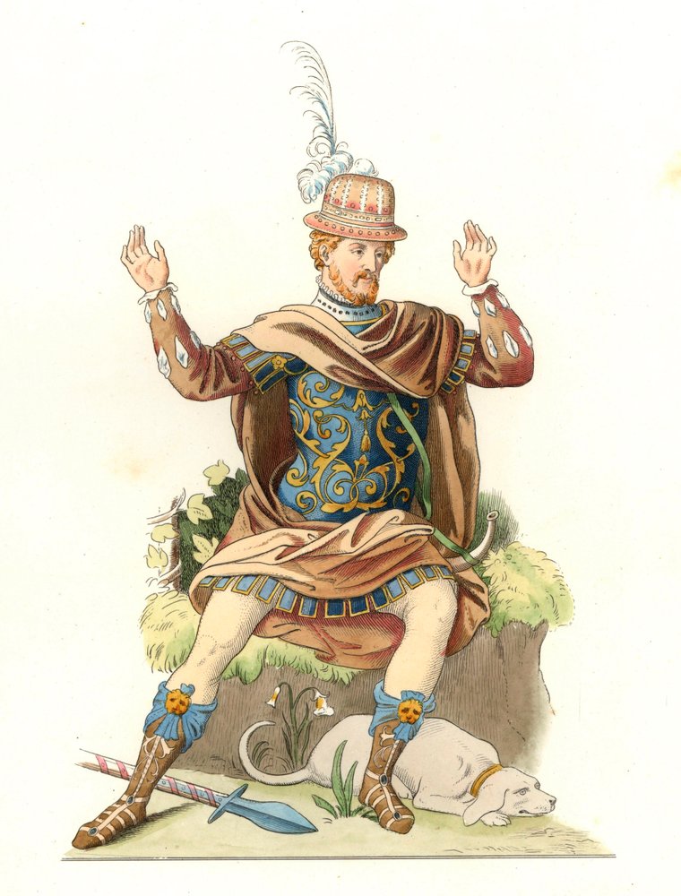 French Gentleman Wearing an Antique Costume