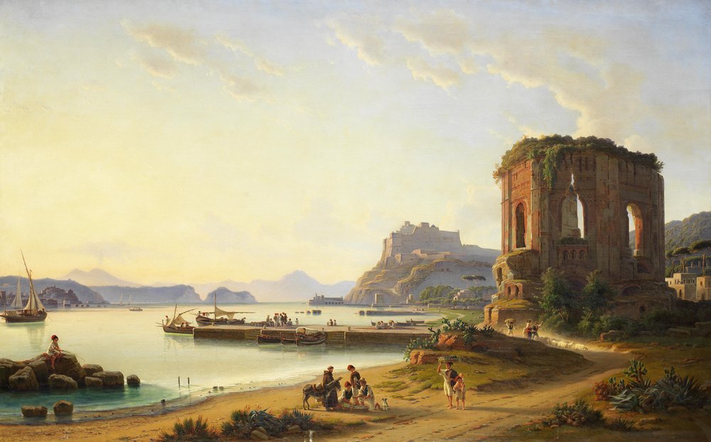 View over the Gulf of Pozzuolo with the Old Port and the Castle