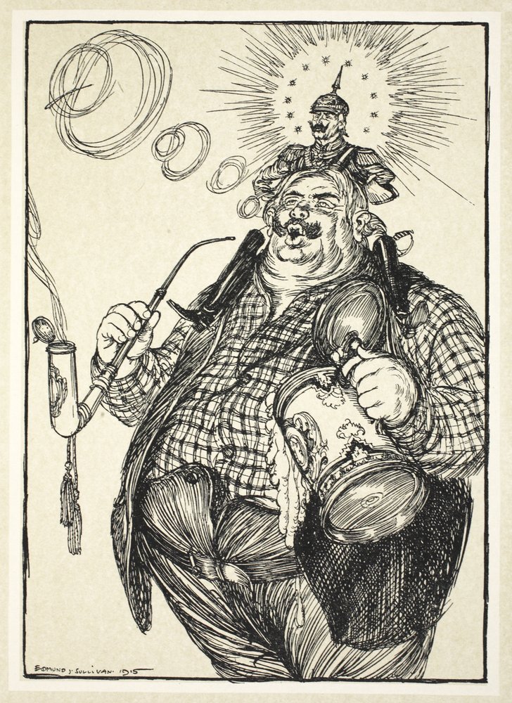 The Giant Michel and the Dwarf Wilhelm ('The dwarf thinks himself big ...