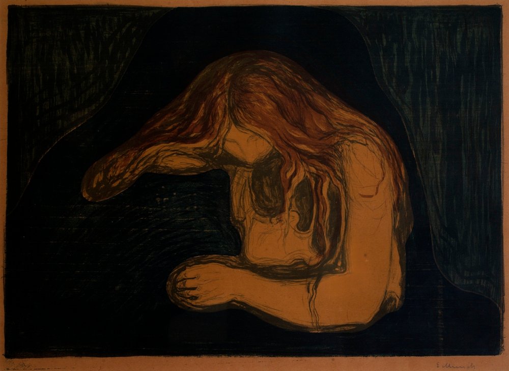 Vampire by Edvard Munch: Highest-quality art reproduction