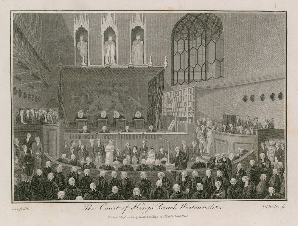 The Court of King's Bench by Edward Pugh: Fine art print