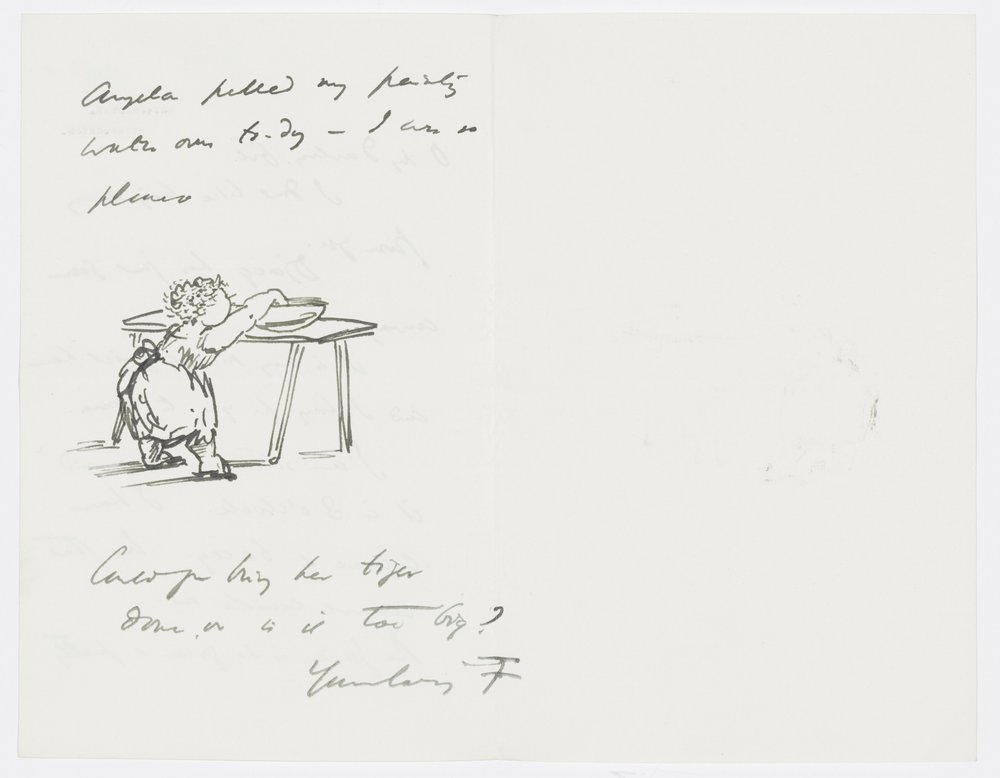 Letter to the artist's granddaughter Angela Thirkell