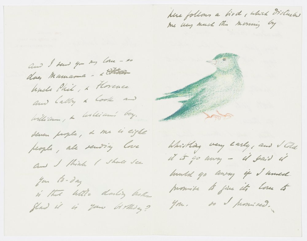 Letter to the artist's granddaughter Angela Thirkell