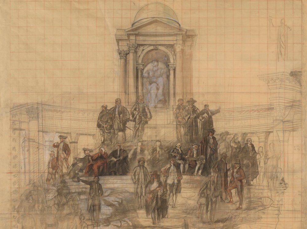 Cartoon by Edwin Austin Abbey: Buy fine art print