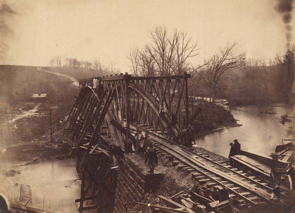 Part of Construction Corps Building New Military Truss Bridge Across ...