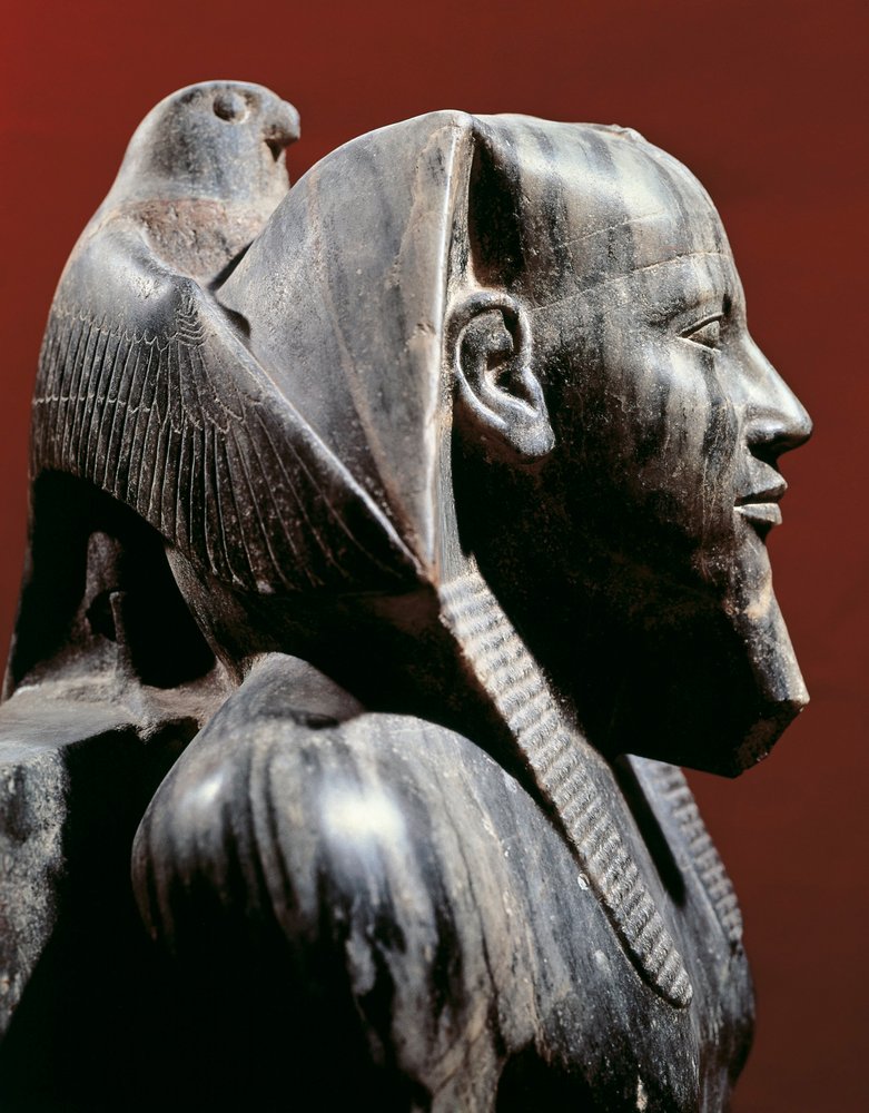 Diorite statue of pharaoh Khafre (Chephren), from Giza