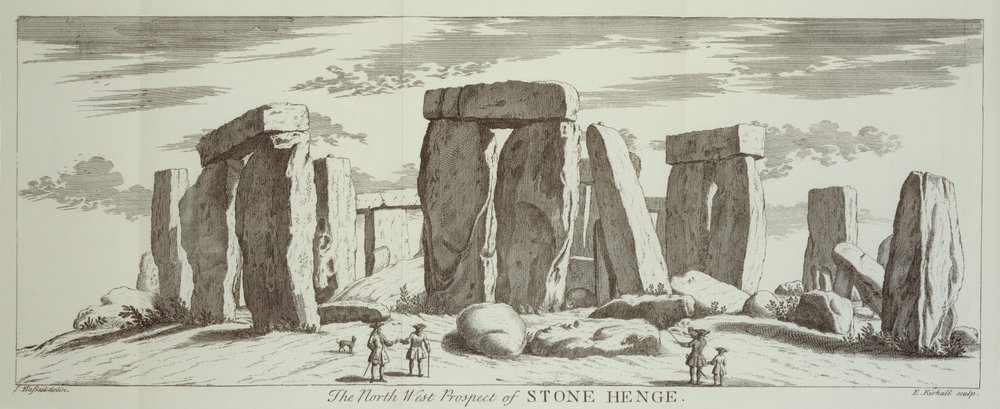 The North West Prospect of Stone Henge by Elisha Kirkall