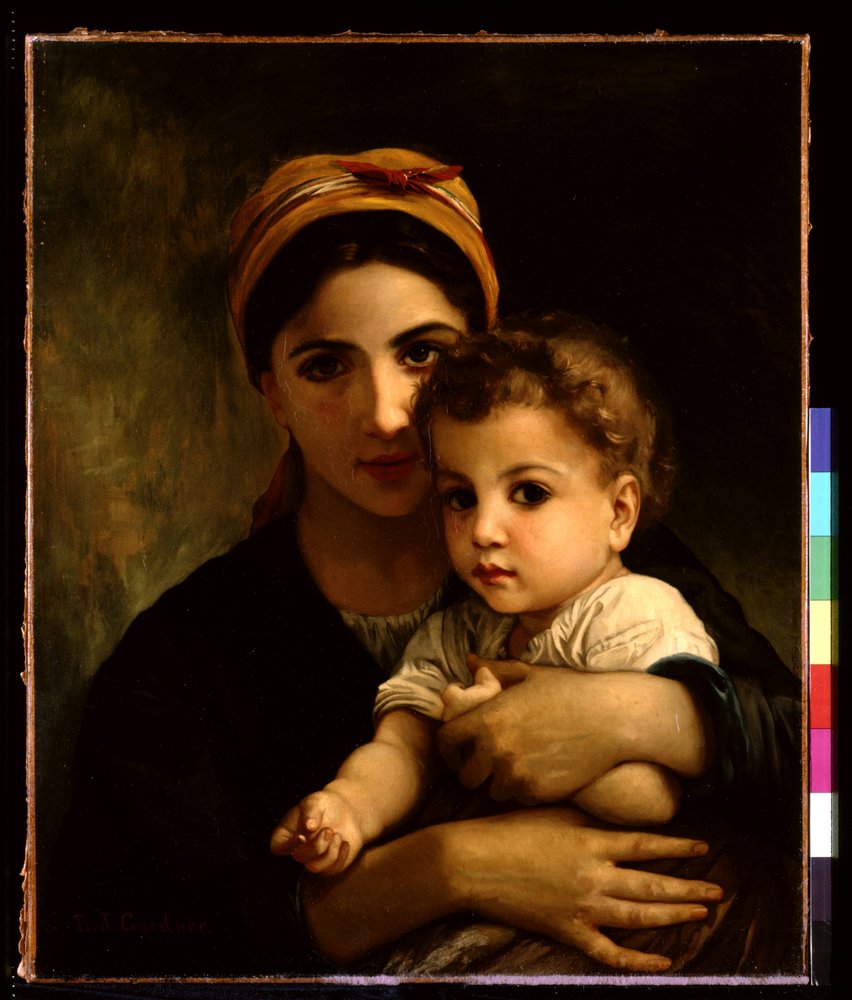 Young Girl With Child by Elizabeth Jane Gardner Bouguereau