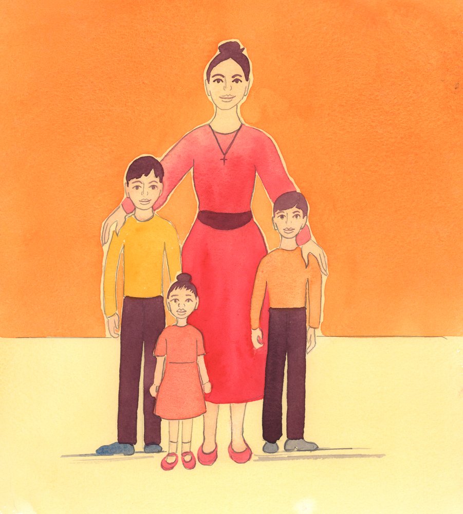 A mother gives joy to God when she loves and cares for her children