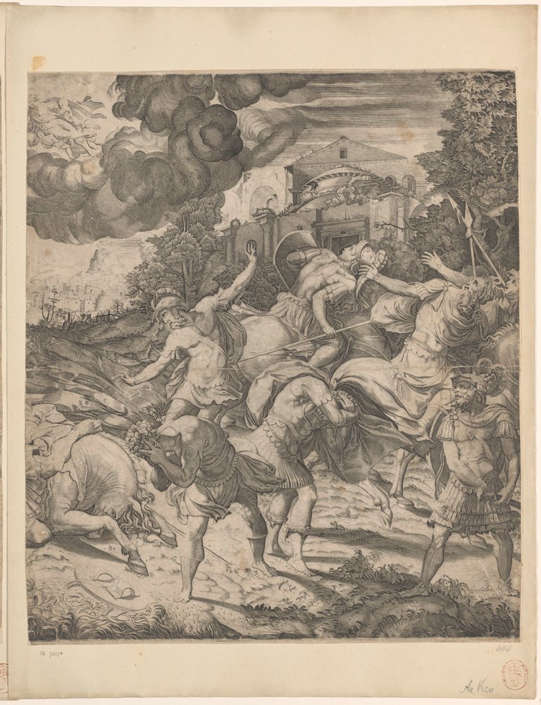 Conversion of Paul (right panel) by Enea Vico