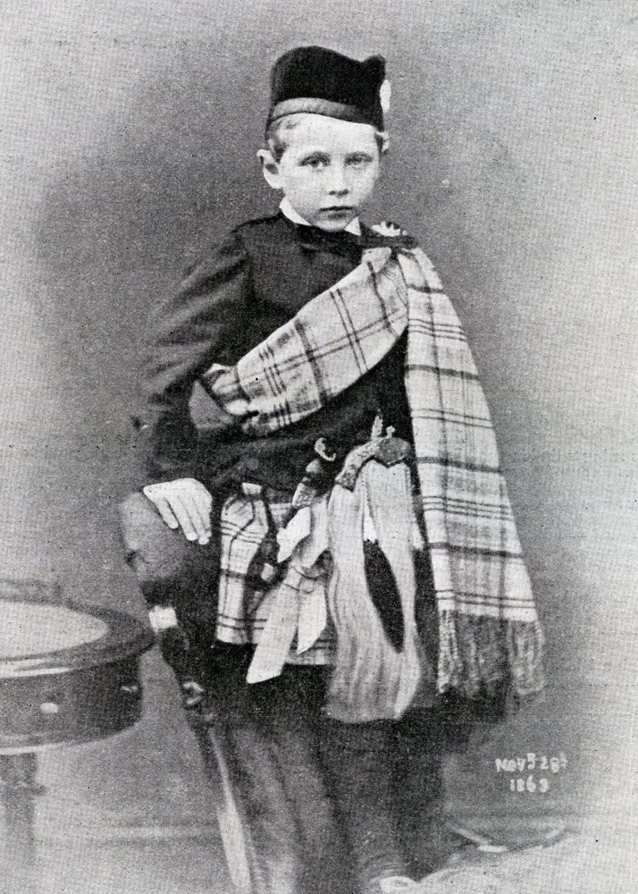 Kaiser Wilhelm II photographed at the age of 4 in the kilt worn for the ...