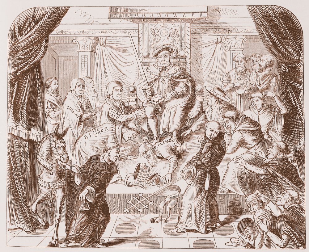 Allegorical Picture of Henry VIII Trampling on Pope Clement, from an ...