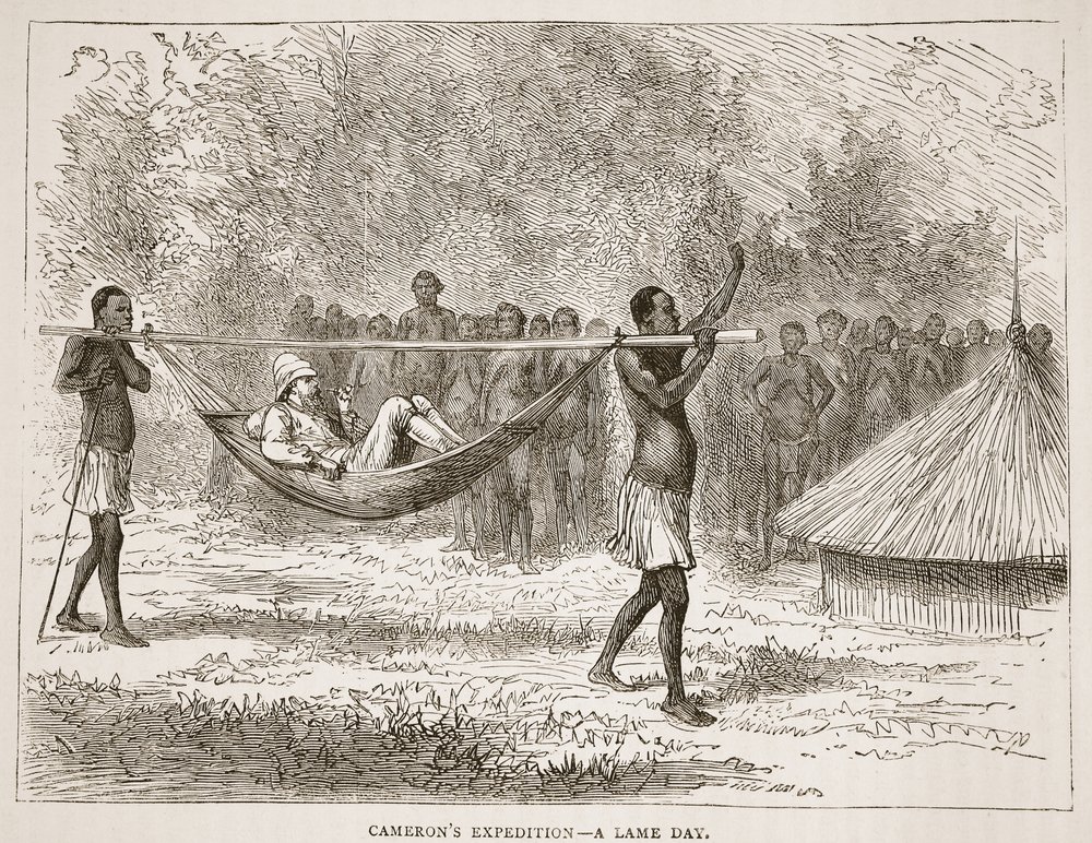 Cameron's expedition - a lame day, illustration from The Pictorial ...