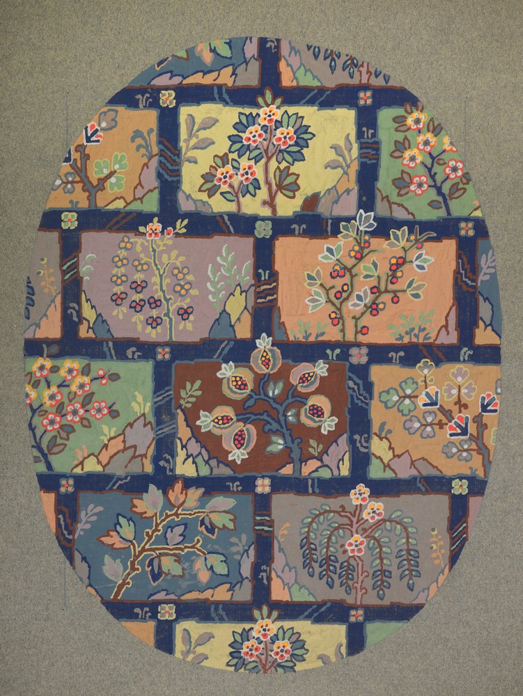 Carpet design (wc on paper) by English School