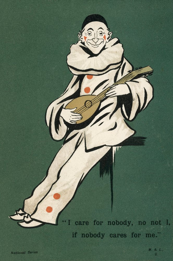 Clown Playing a Lute by English School: Buy fine art prints