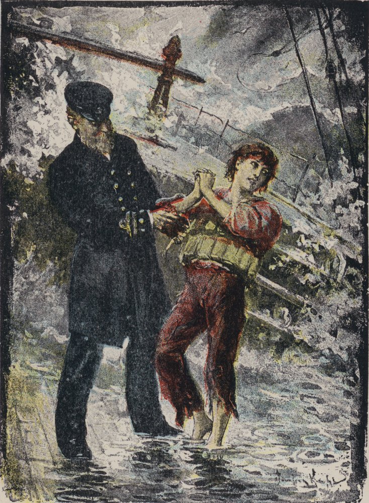 John Alexander Strachan Giving His Life Jacket to a Young Stowaway ...