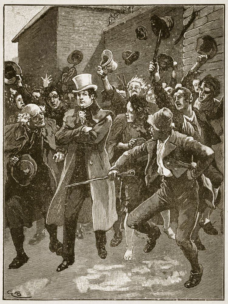 O'Connell returning home from prison, illustration from Cassell's ...