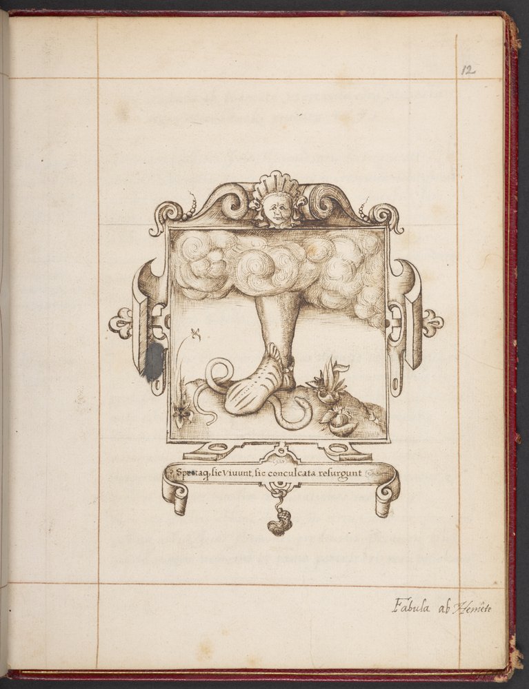 Emblem with Latin motto from George Gascoine's presentation copy of ...