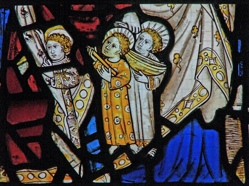 Window Ew depicting St Mary Cleopas, Alphaeus and Their Children