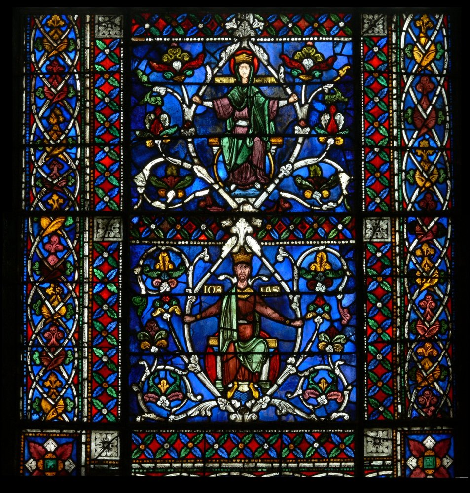 Window corona-wII depicting the Tree of Jesse