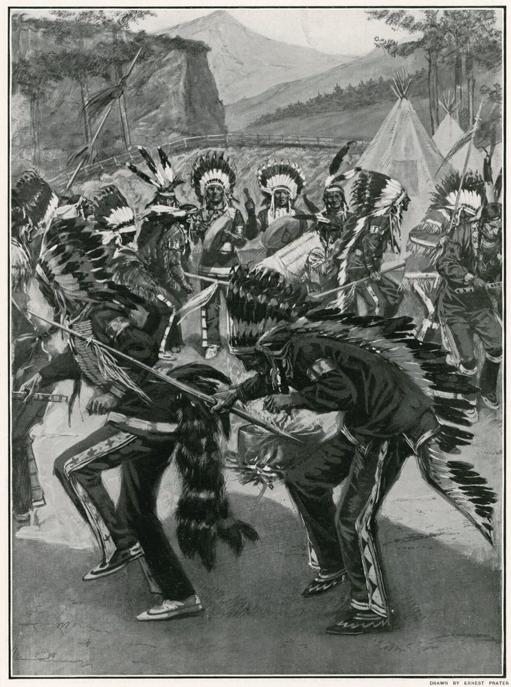 A Picturesque Dance of Red Indians by Ernest Prater