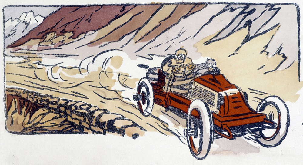 Renault Car at Paris-Vienne 1902 by Ernest Montaut