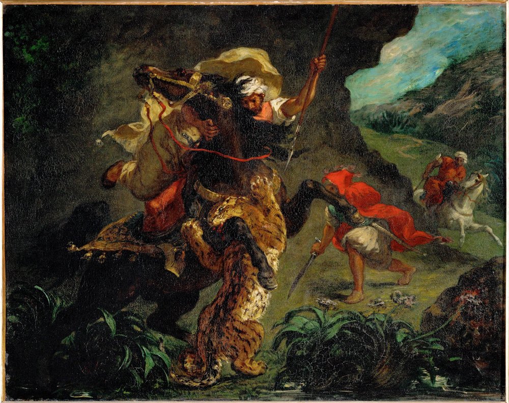The Tiger Hunt by Ferdinand Victor Eugene Delacroix