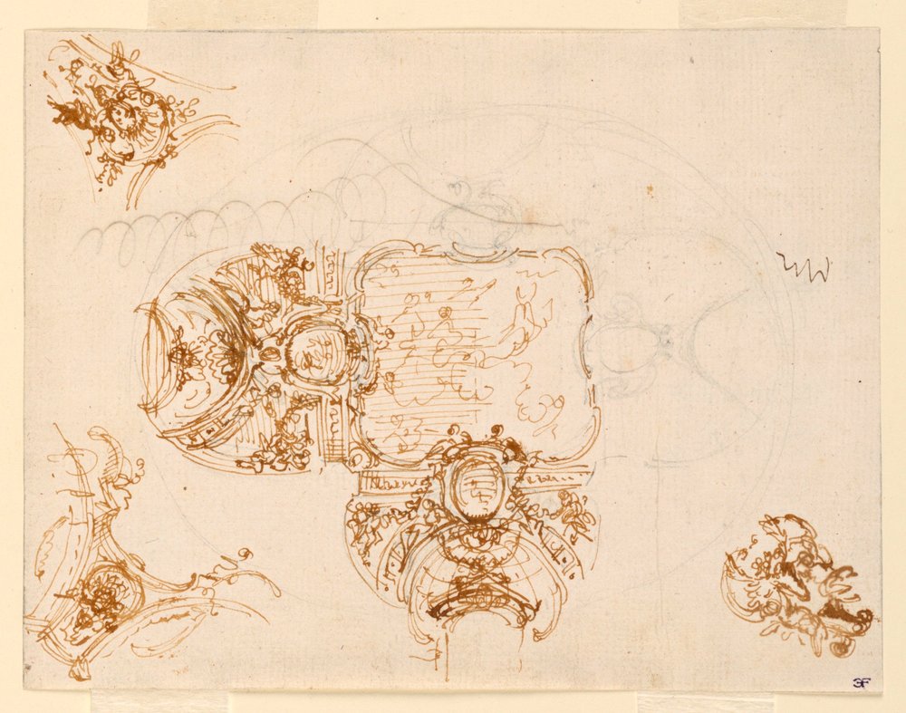 Ceiling Design for the Main Hall of the Hunting Lodge