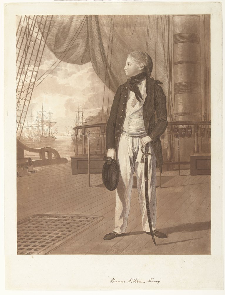 Portrait of Prince William Henry Aboard a British Royal Navy Warship