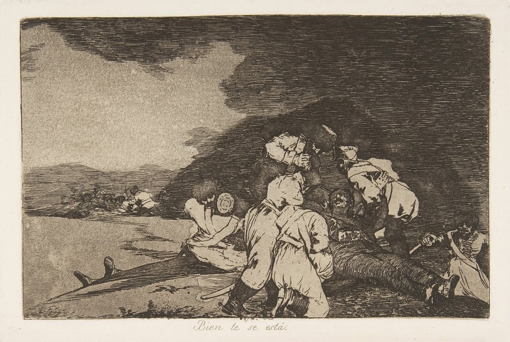 Plate 6 from 'The Disasters of War' by Francisco de Goya