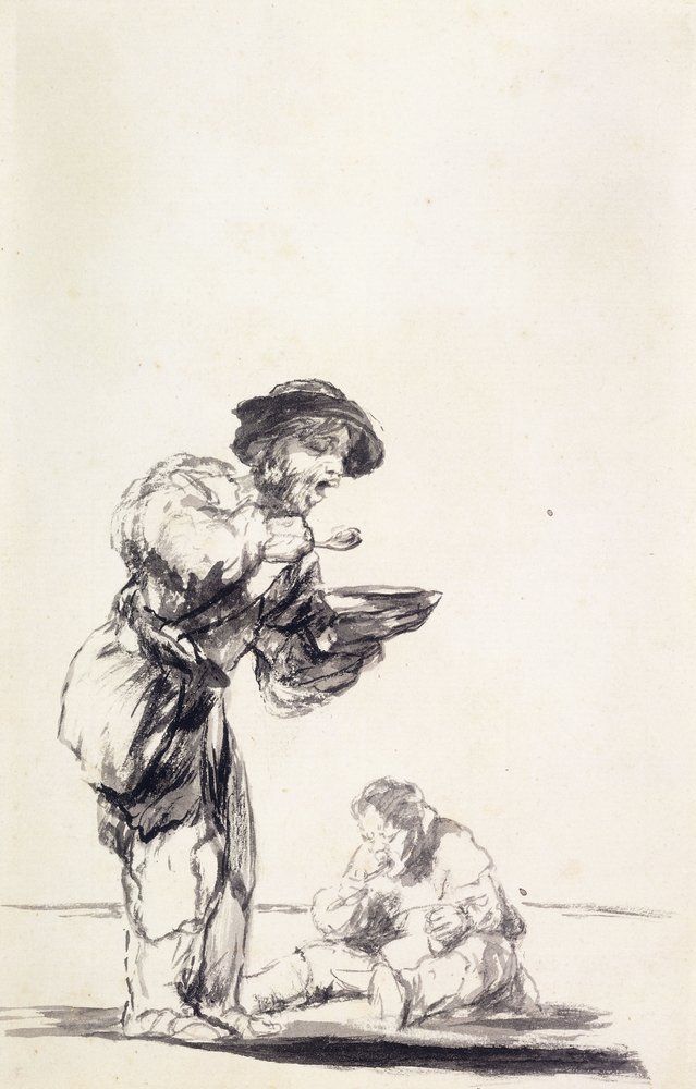 La Bouillie: Beggars Eating Mash by Francisco de Goya