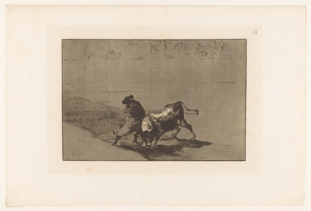 Bullfighter in an Arena by Francisco de Goya: Fine art print