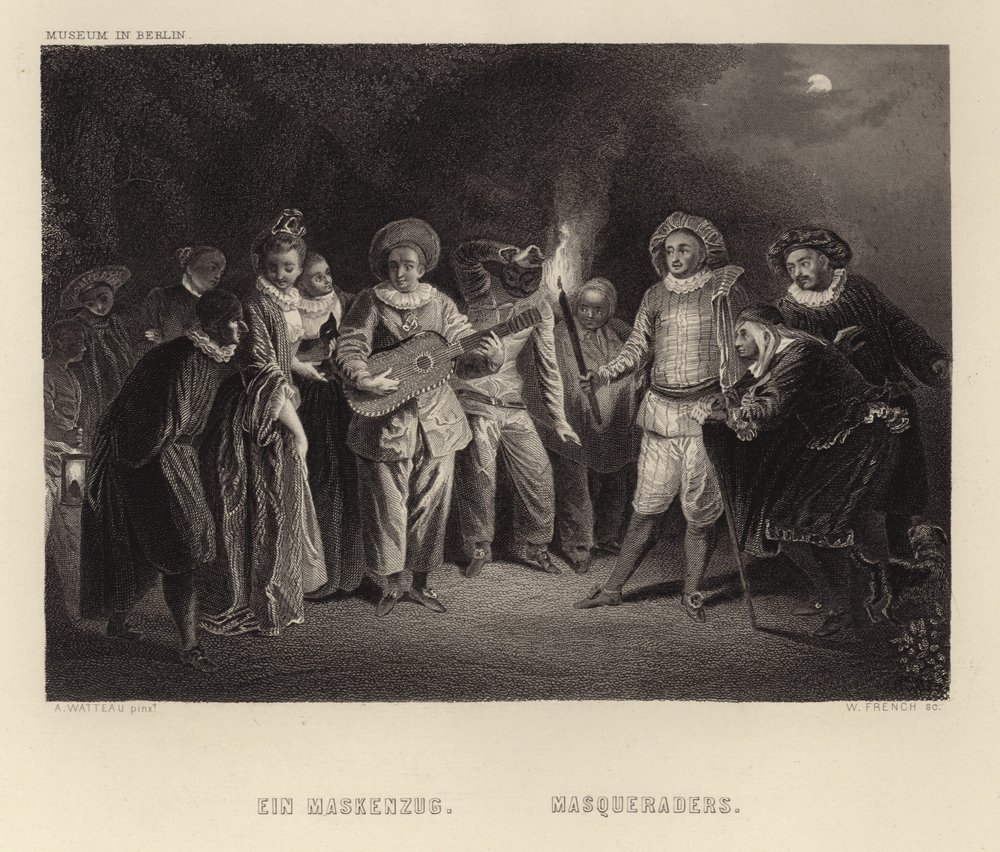 Masqueraders by Francois Louis Joseph Watteau