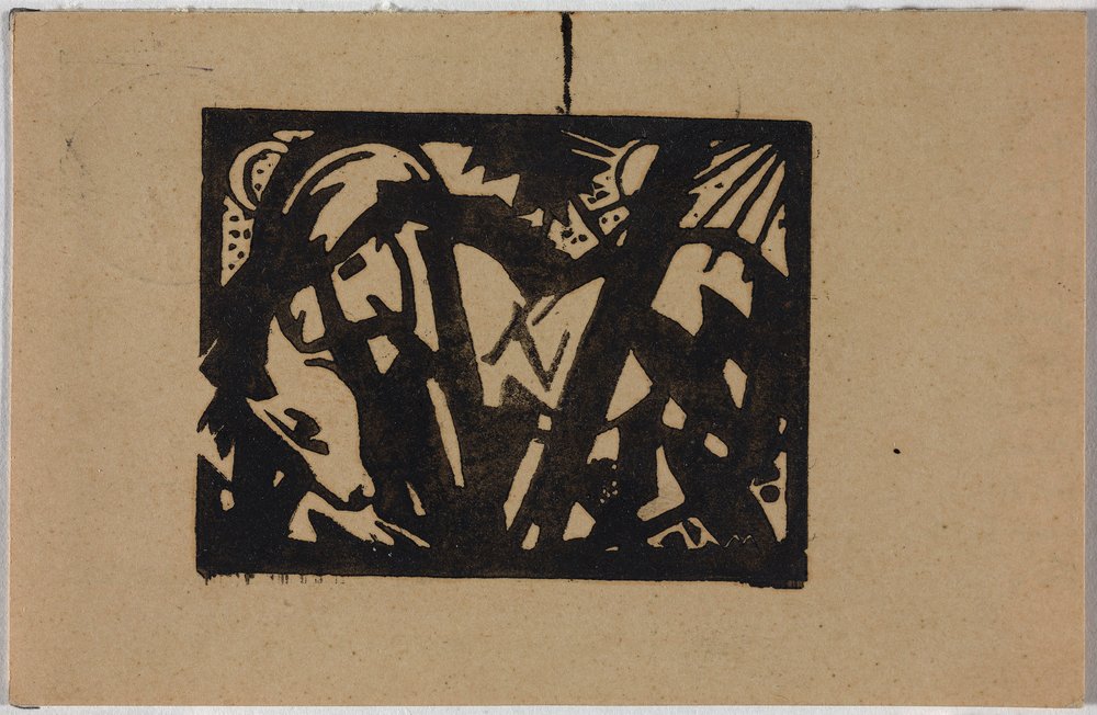 Wild Horses, Postcard from Sindelsdorf to Wassily Kandinsky in Munich