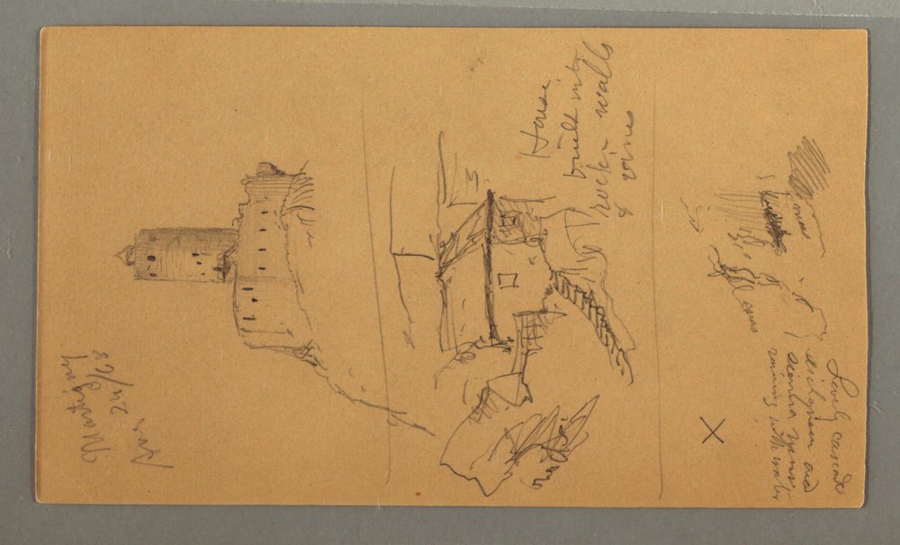 Medieval Castle, House Cascade by Frederic Edwin Church