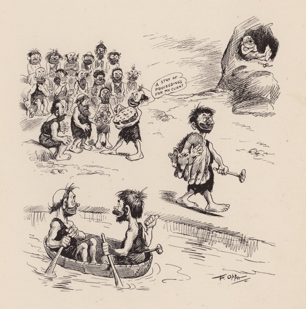 Our Antediluvian Ancestors by F Opper: Number Twenty Two
