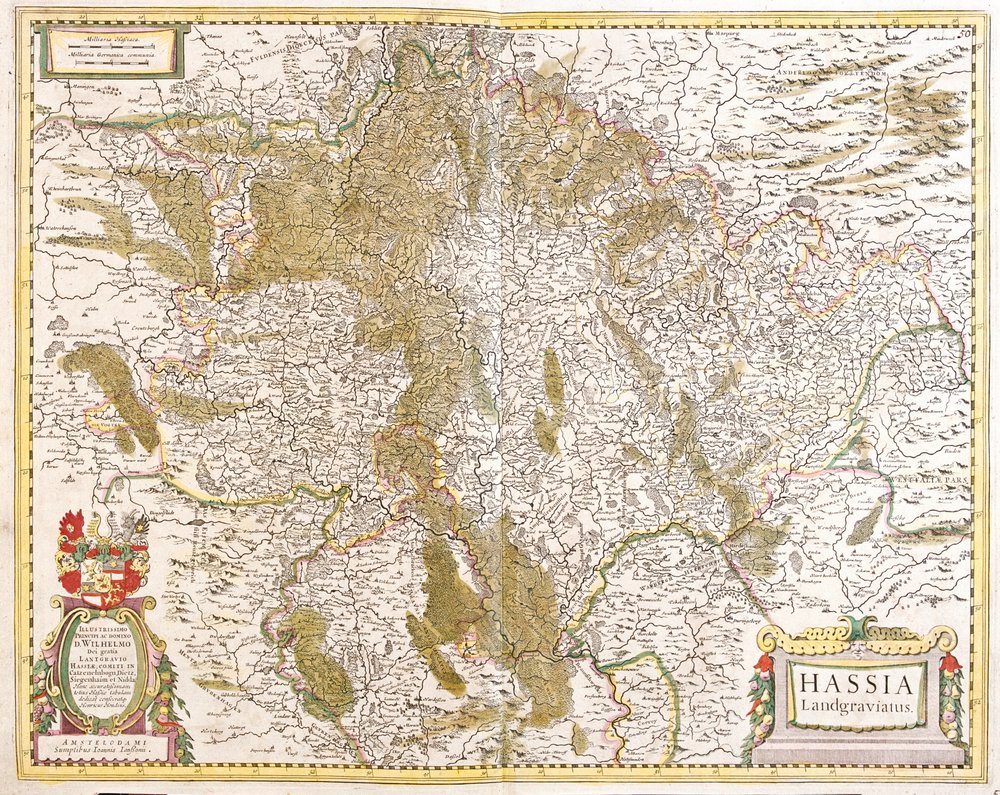 Map of the Landgrave of Hesse, Germany by Frederick de Wit