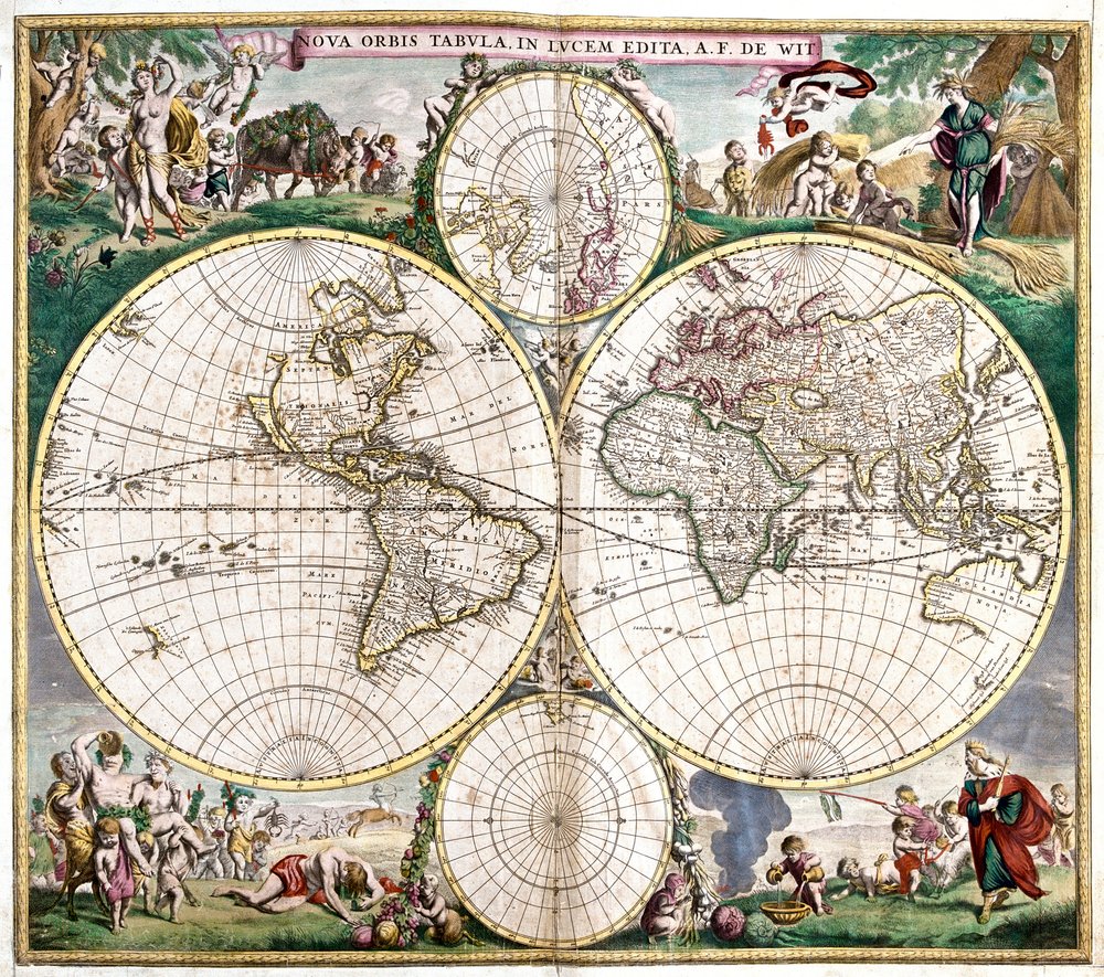 Planisphere World by Frederick de Wit: Buy fine art print
