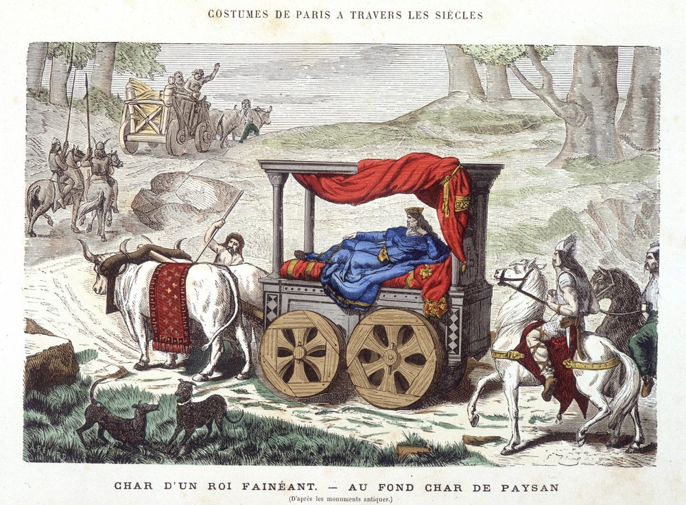 Char of a lazy king and chariot of a peasant, from 'Paris through the ...