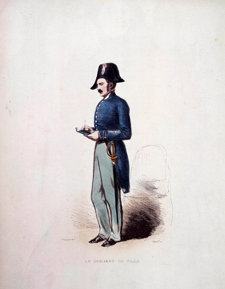 City Sergeant Uniform of member of the police forces under the Monarchy ...