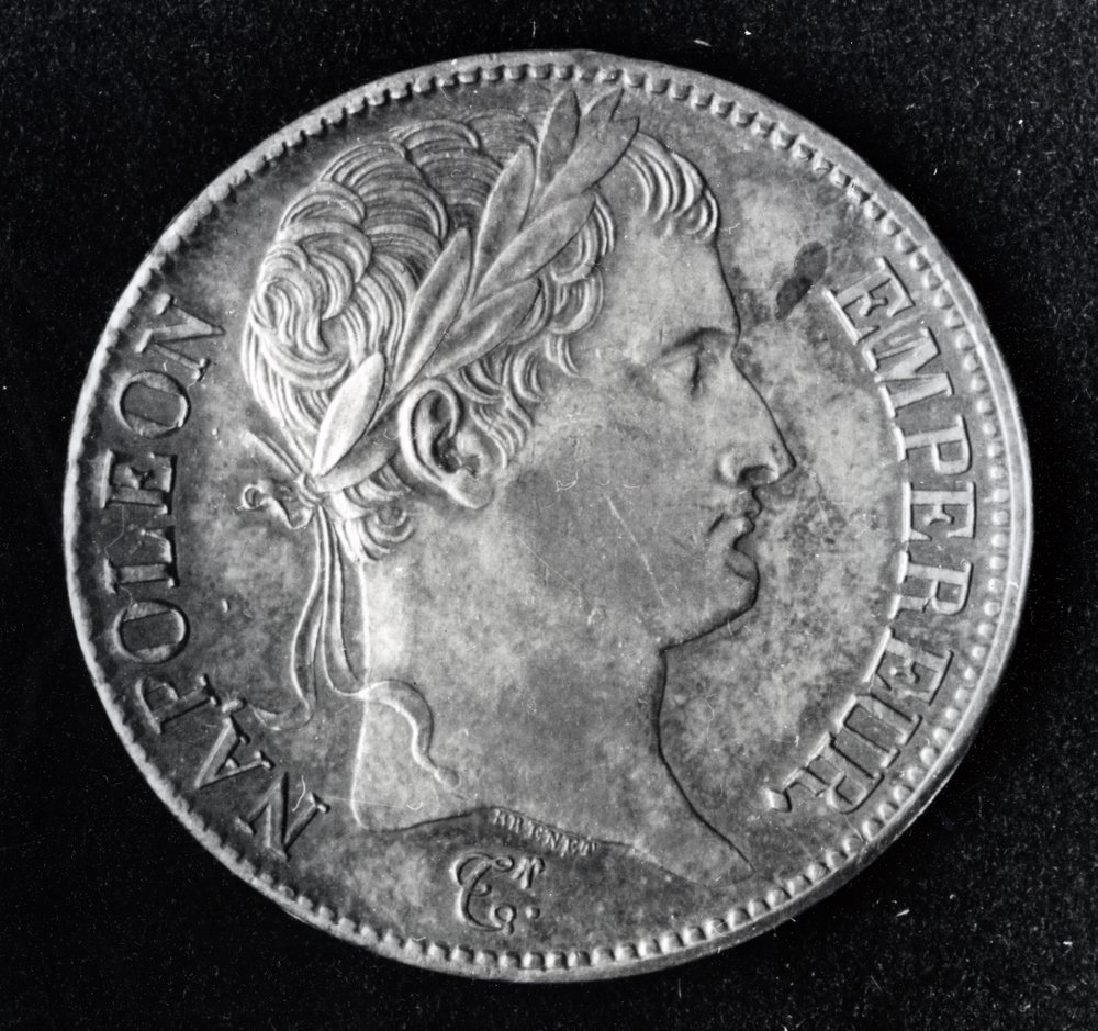 Coin depicting Napoleon I (1769-1821) by French School