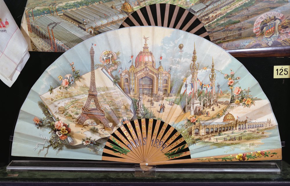 Commemorative fan of the 1889 Exposition Universelle in Paris