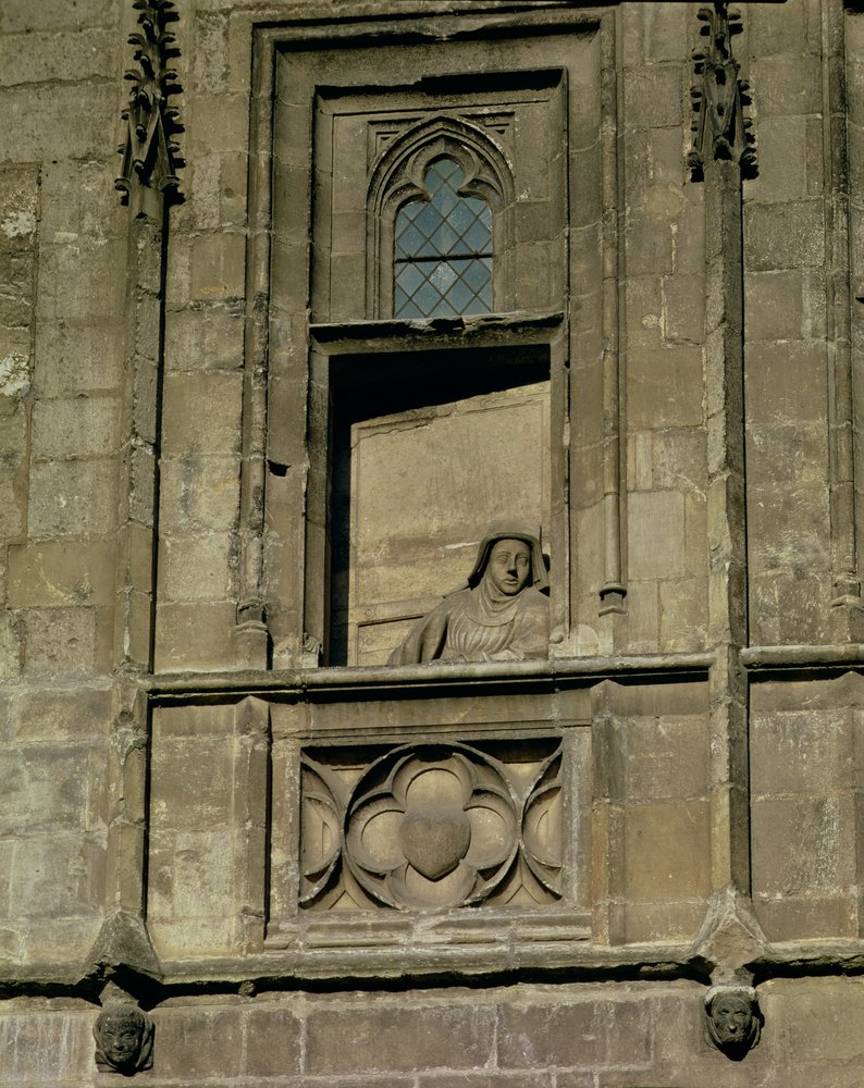 Dummy Window in the Entrance Facade with a Figure of a Woman Looking ...