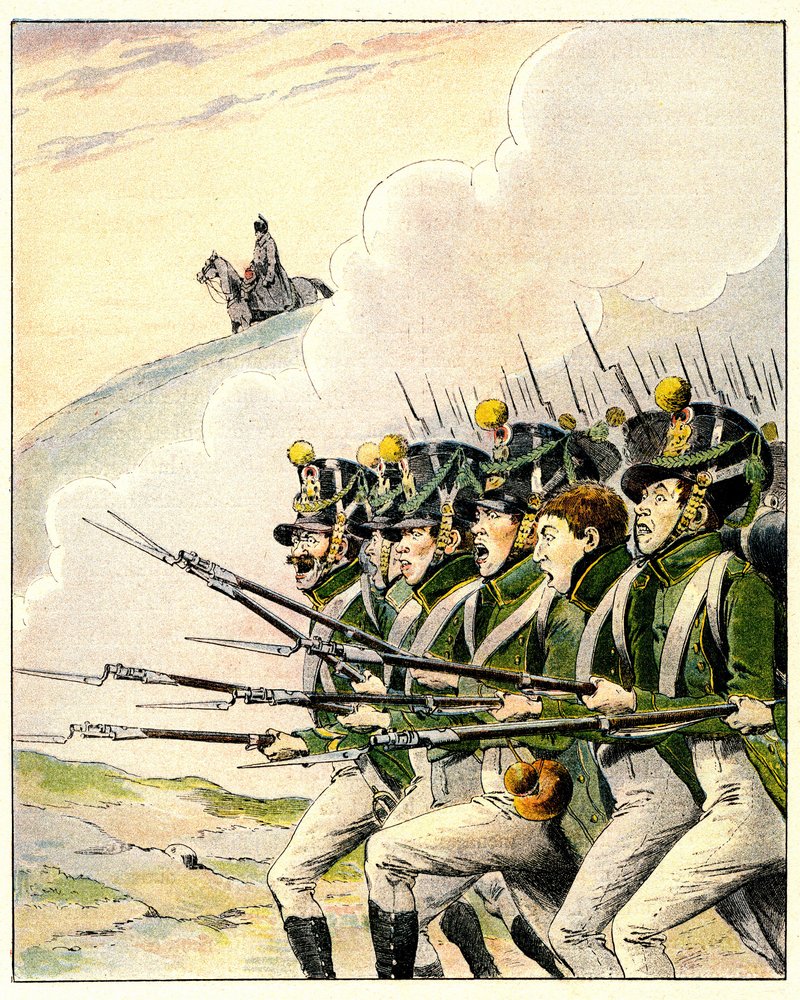 French Soldiers during the Battle of Waterloo