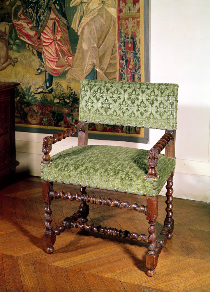 Louis XIII armchair by French School: Buy fine art print