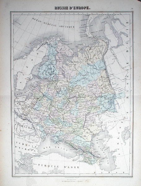 Map depicting European Russia by French School