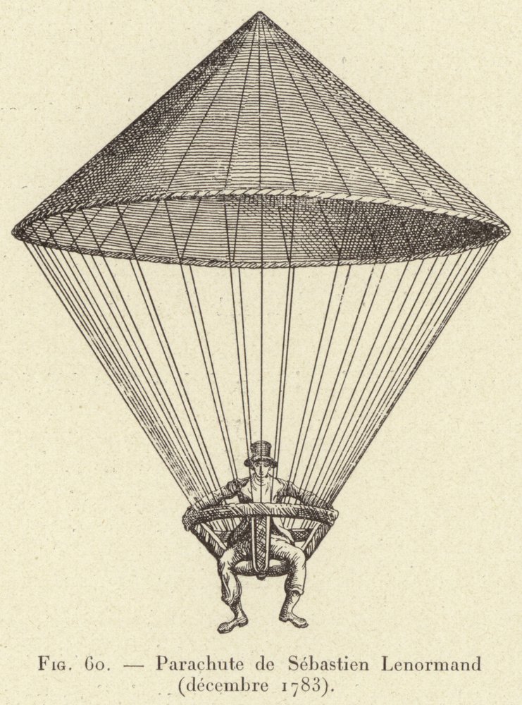 Sebastien Lenormand's Parachute (December 1783)