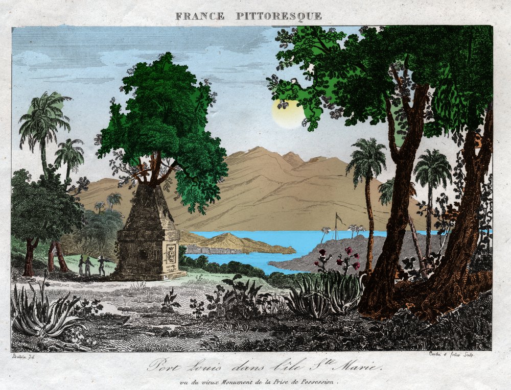 Port Louis in Madagascar by French School: Fine art print